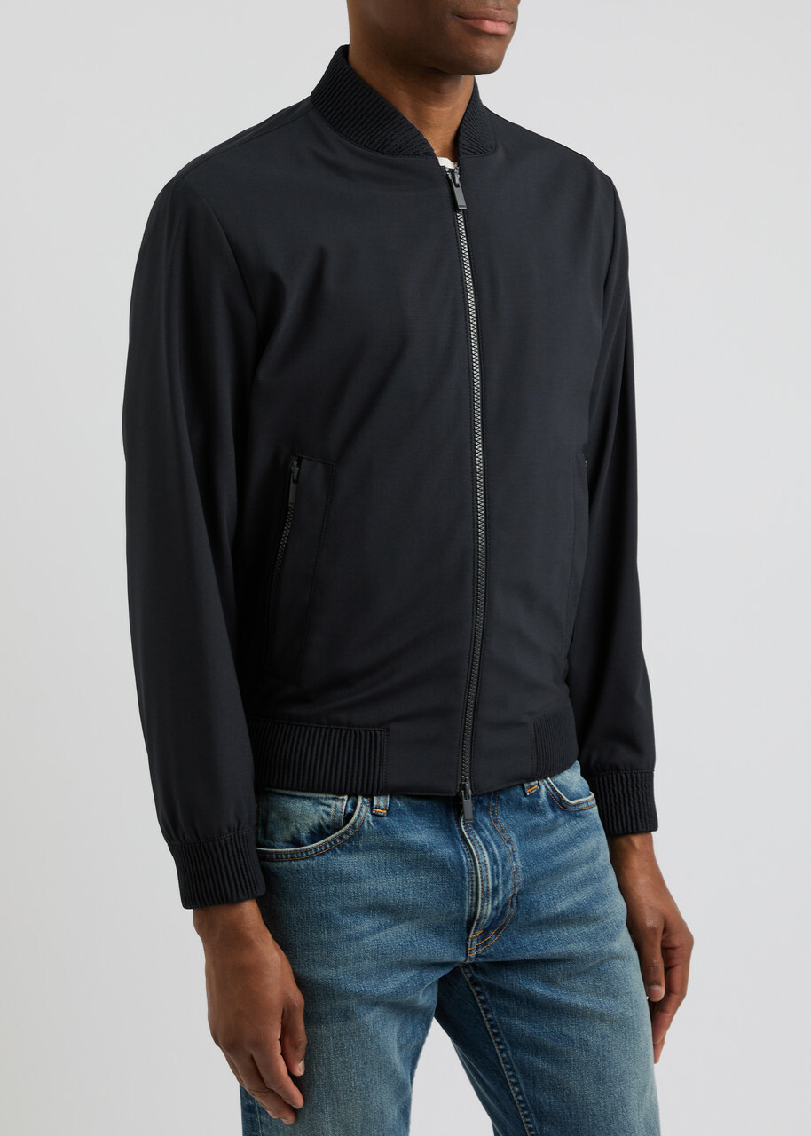 Boss Hanry Wool-blend Jacket Navy BOSS