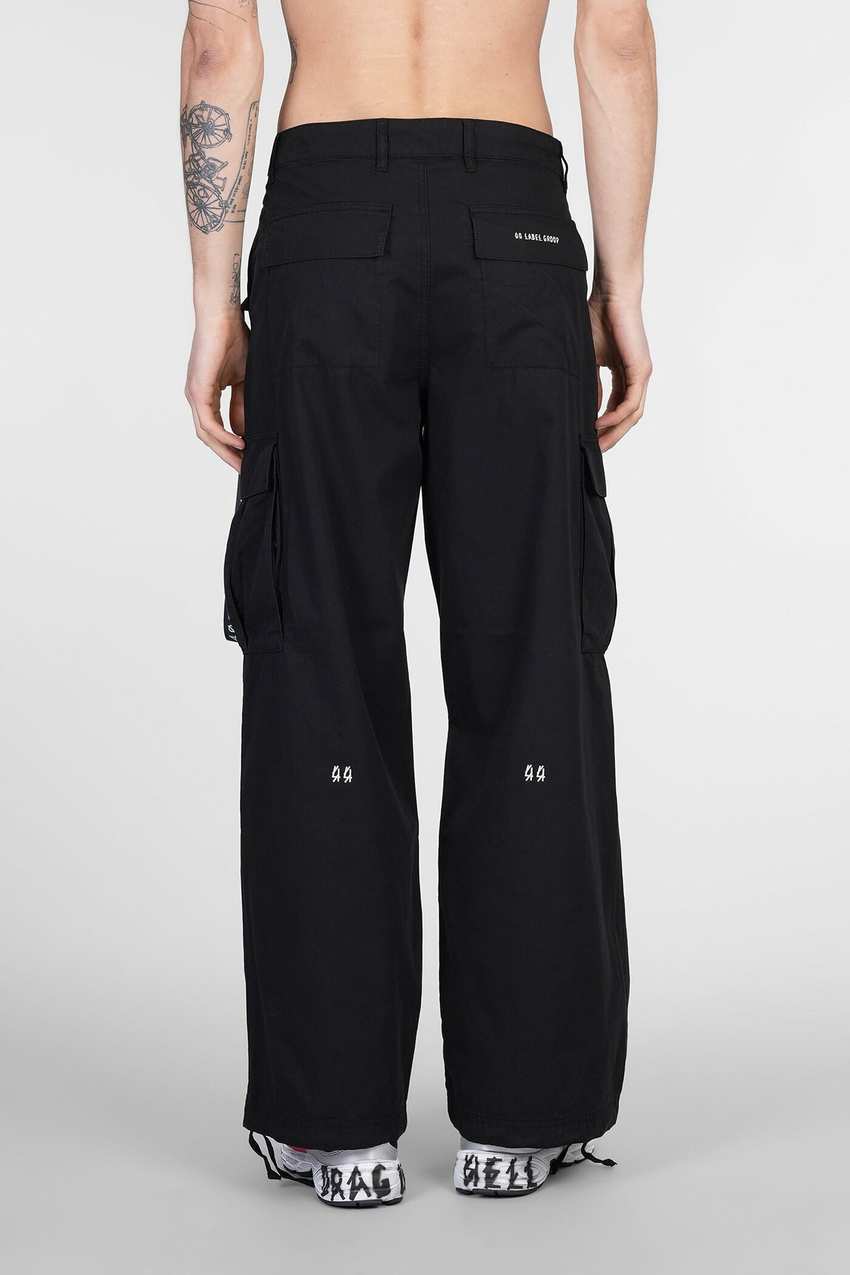 44 Label Group Lizard Pants In Black Cotton 44 Label Group