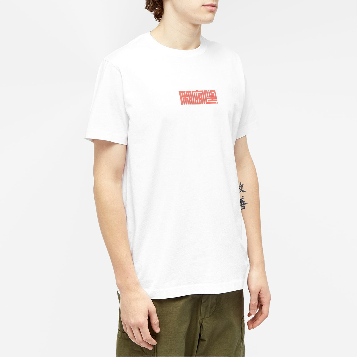 Maharishi Men's Hikeshi Print T-Shirt in White Maharishi
