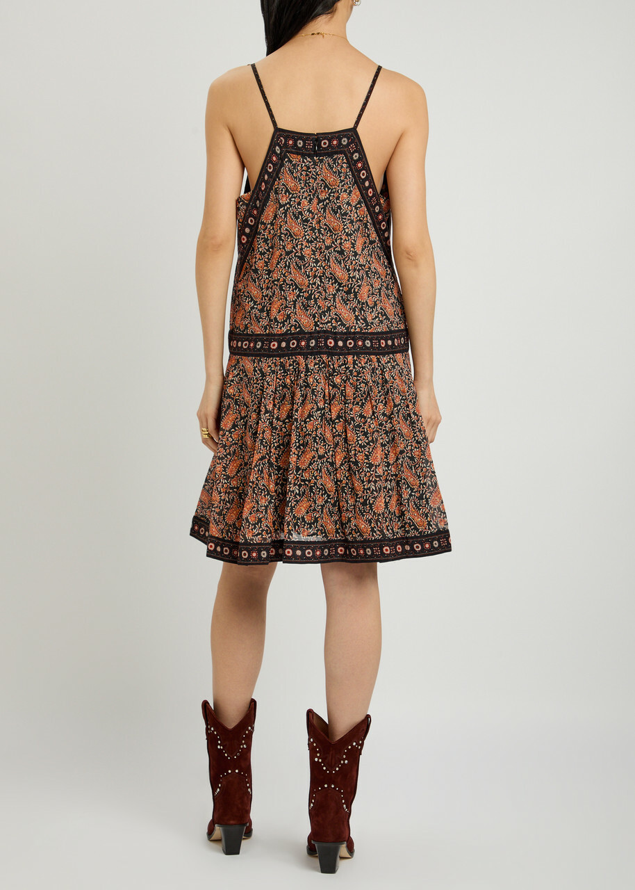 Isabel Marant étoile Danielle Printed Cotton Mini Dress Black Isabel ...