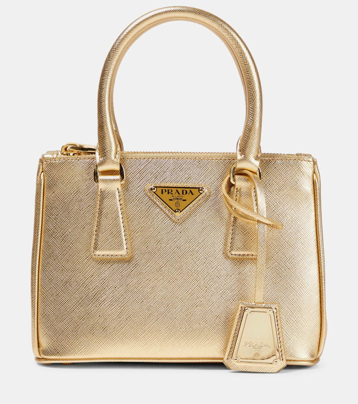 Prada Galleria Mini metallic leather tote bag Prada