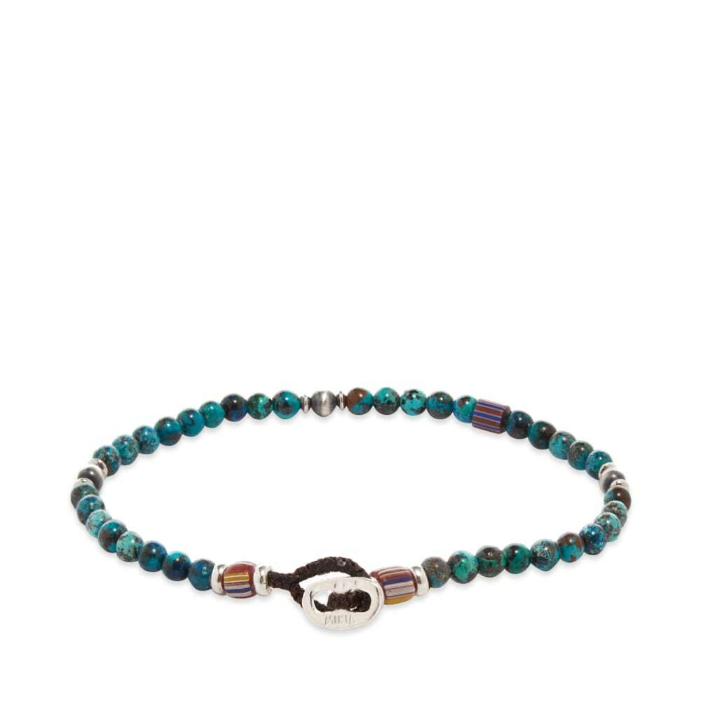 Mikia Men's Tube Stone Bracelet in Chrysocolla Mikia