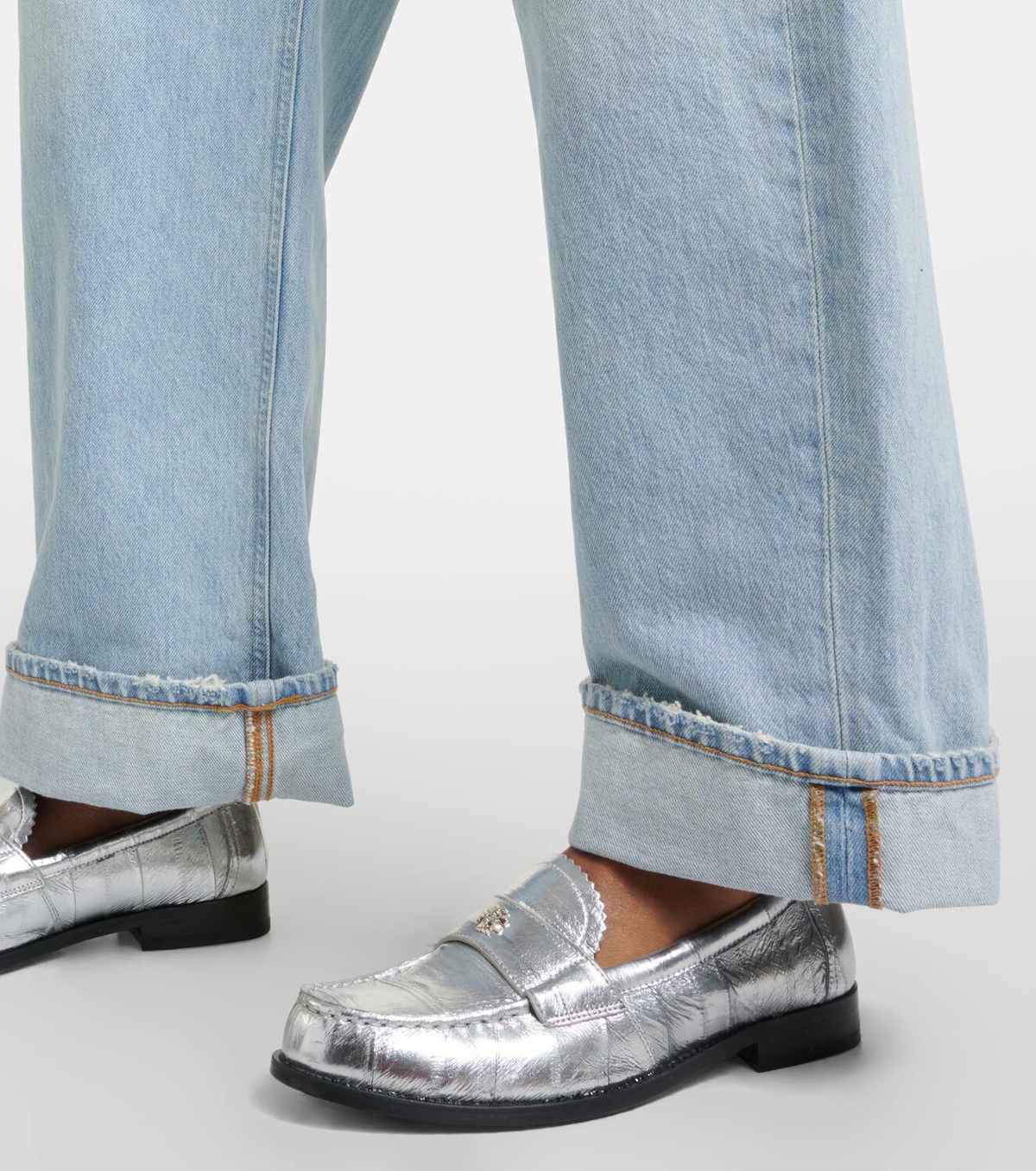 Tory Burch Perry metallic leather loafers Tory Burch