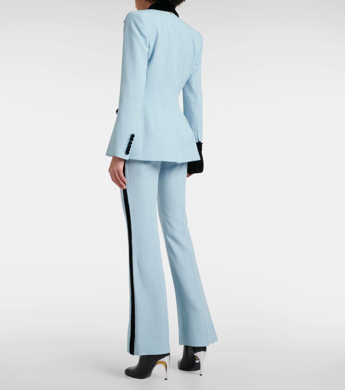 Nina Ricci Single-breasted velvet-trimmed blazer Nina Ricci