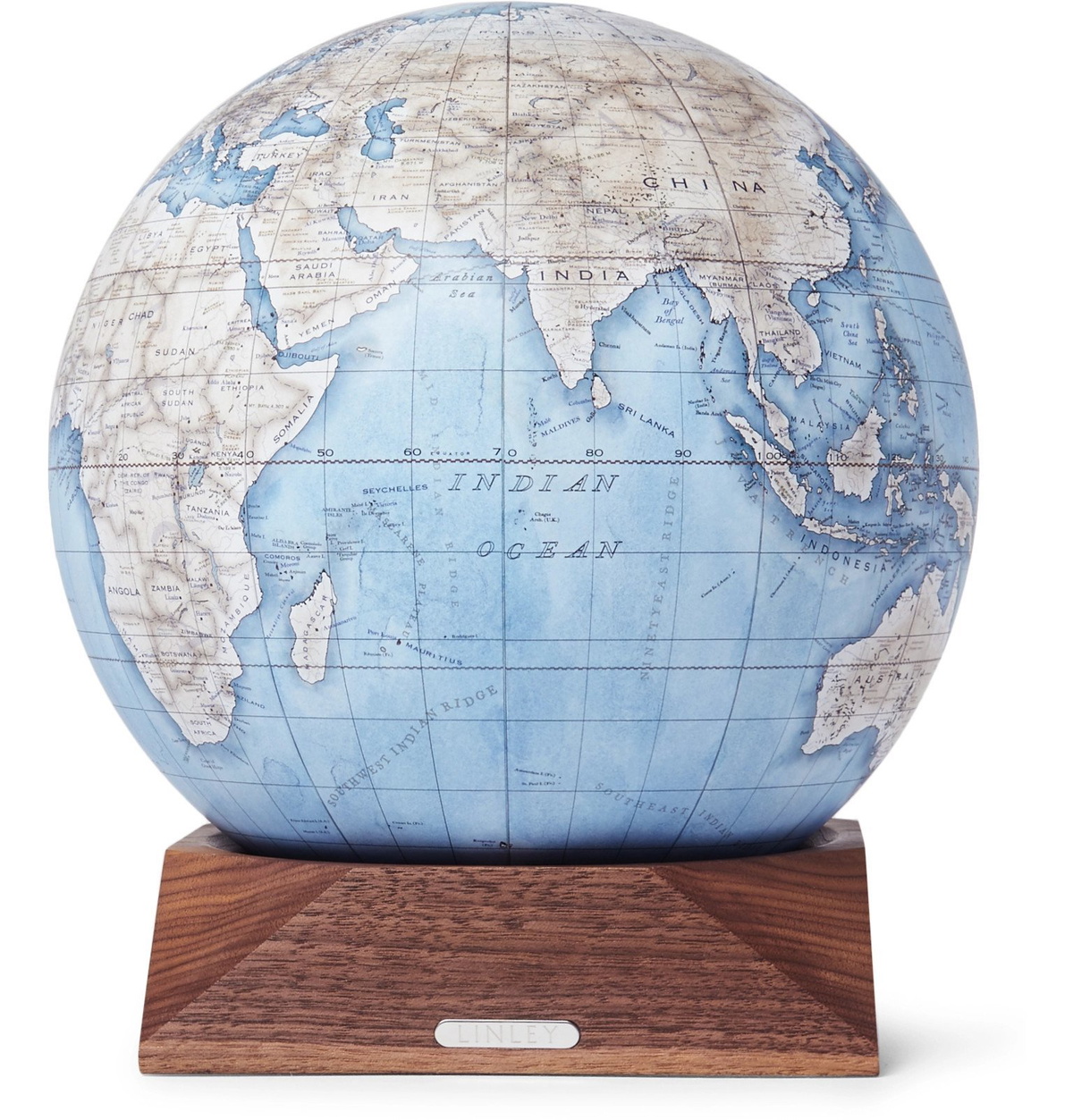 Linley - Mini Desk Globe - Brown Linley