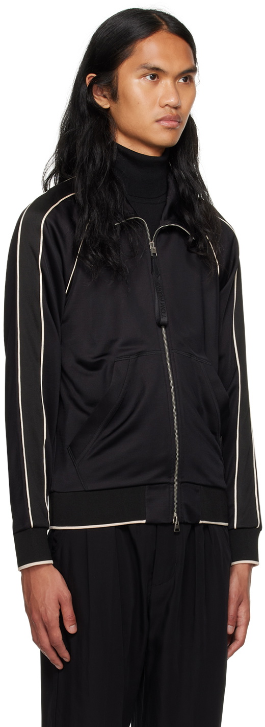 TOM FORD Black Piping Track Jacket TOM FORD