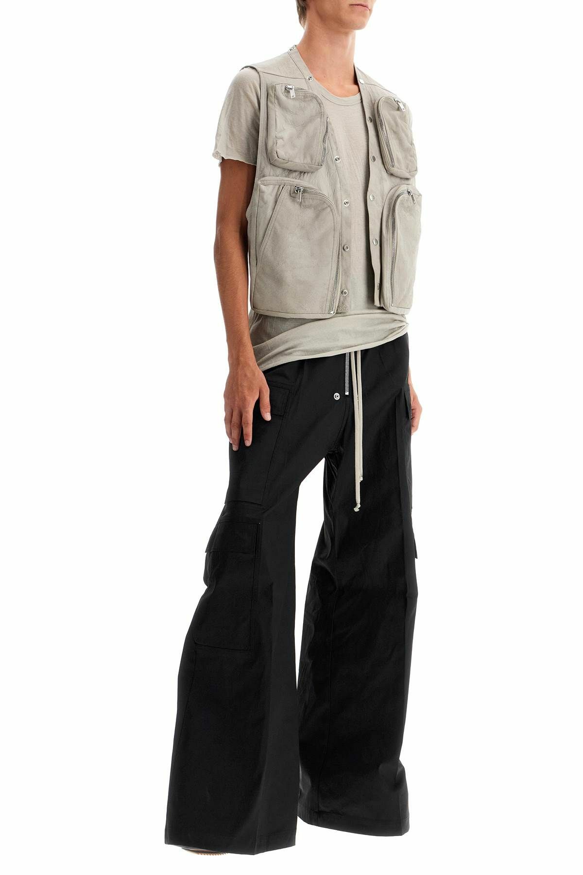 RICK OWENS heavy poplin cargo pants with belas Black Rick Owens