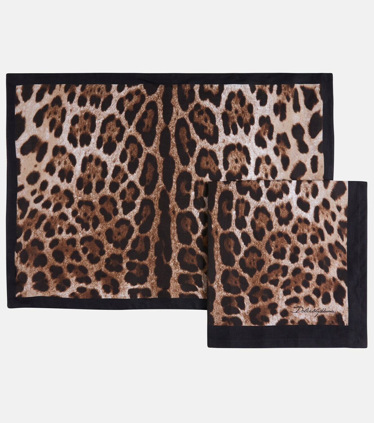 Dolce&Gabbana Casa - Leopardo linen placemat and napkin set Dolce & Gabbana