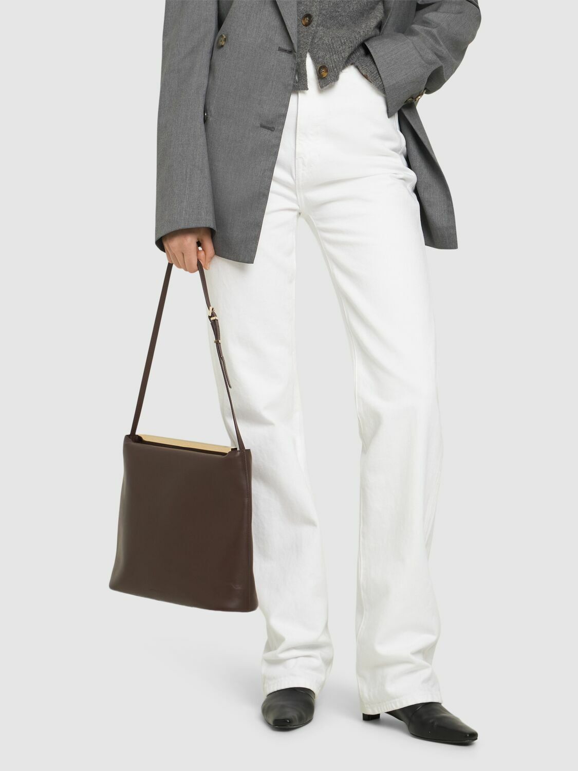 LOULOU STUDIO Linda Leather Shoulder Bag Loulou Studio
