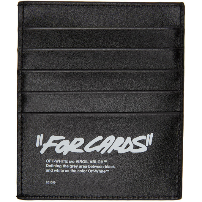 Off-White Black Quote Card Holder Off-White