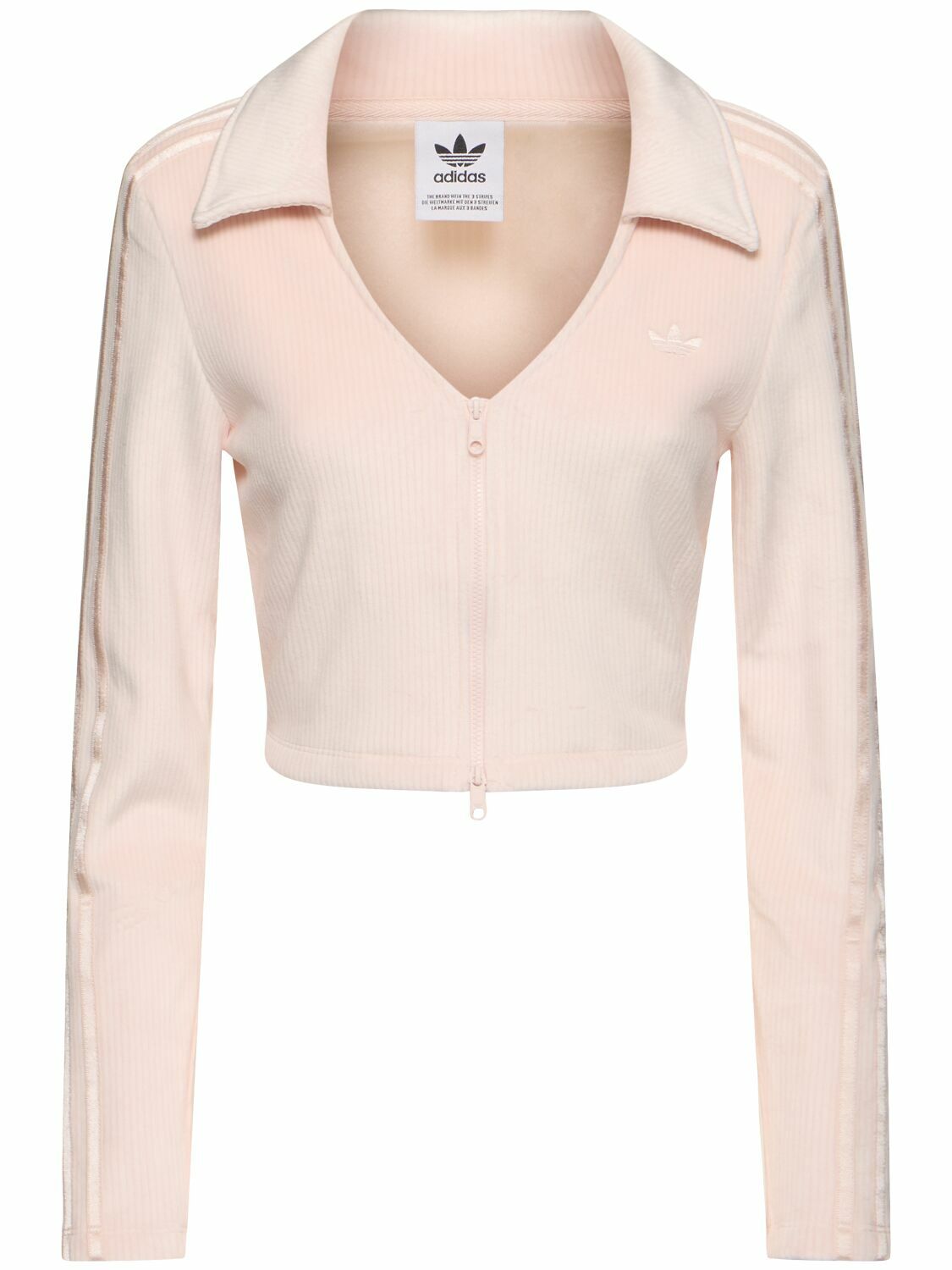 ADIDAS ORIGINALS Cropped Velour Track Top adidas Originals