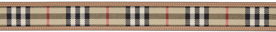 Burberry Brown Check and Leather Belt Burberry