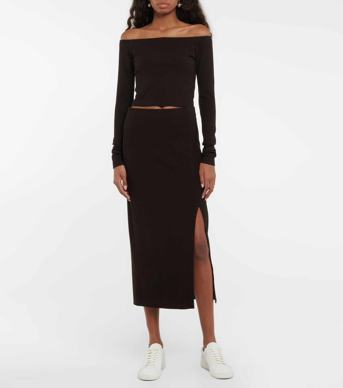 Lanston Sport Declan off-shoulder crop top Lanston Sport