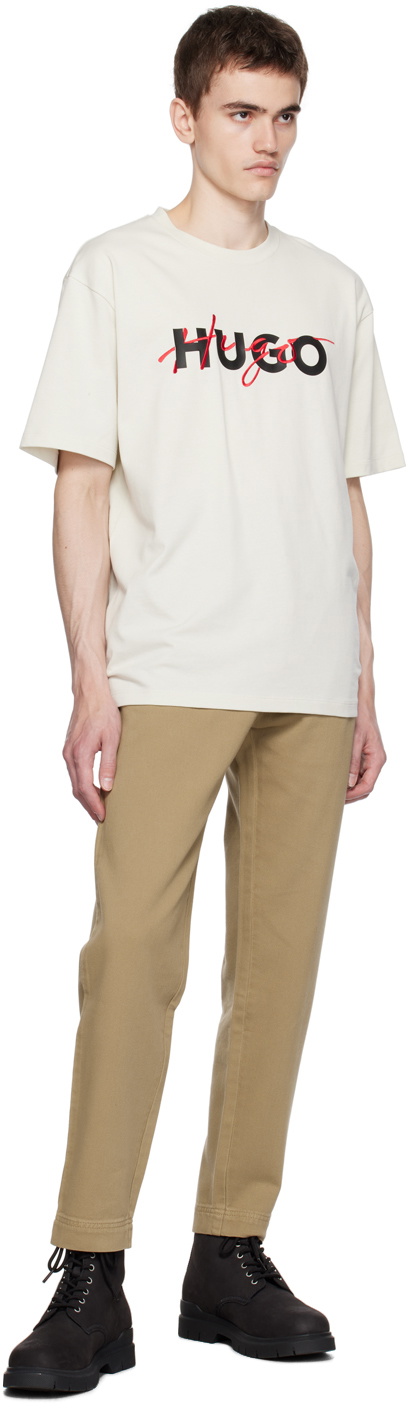 Hugo Tan Four-Pocket Trousers Hugo Boss