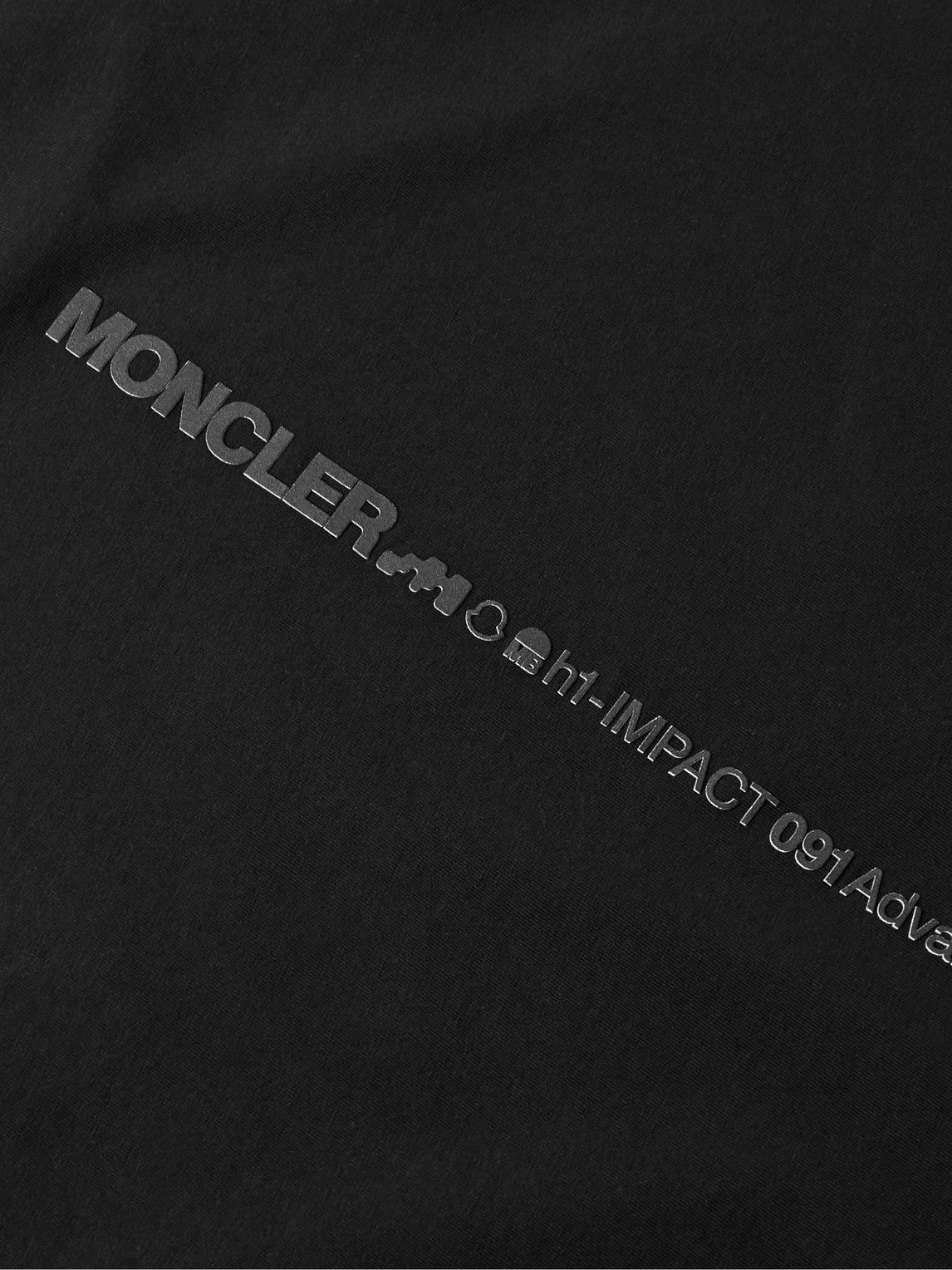 Moncler - Logo-Appliquéd Printed Cotton-Jersey T-Shirt - Black Moncler