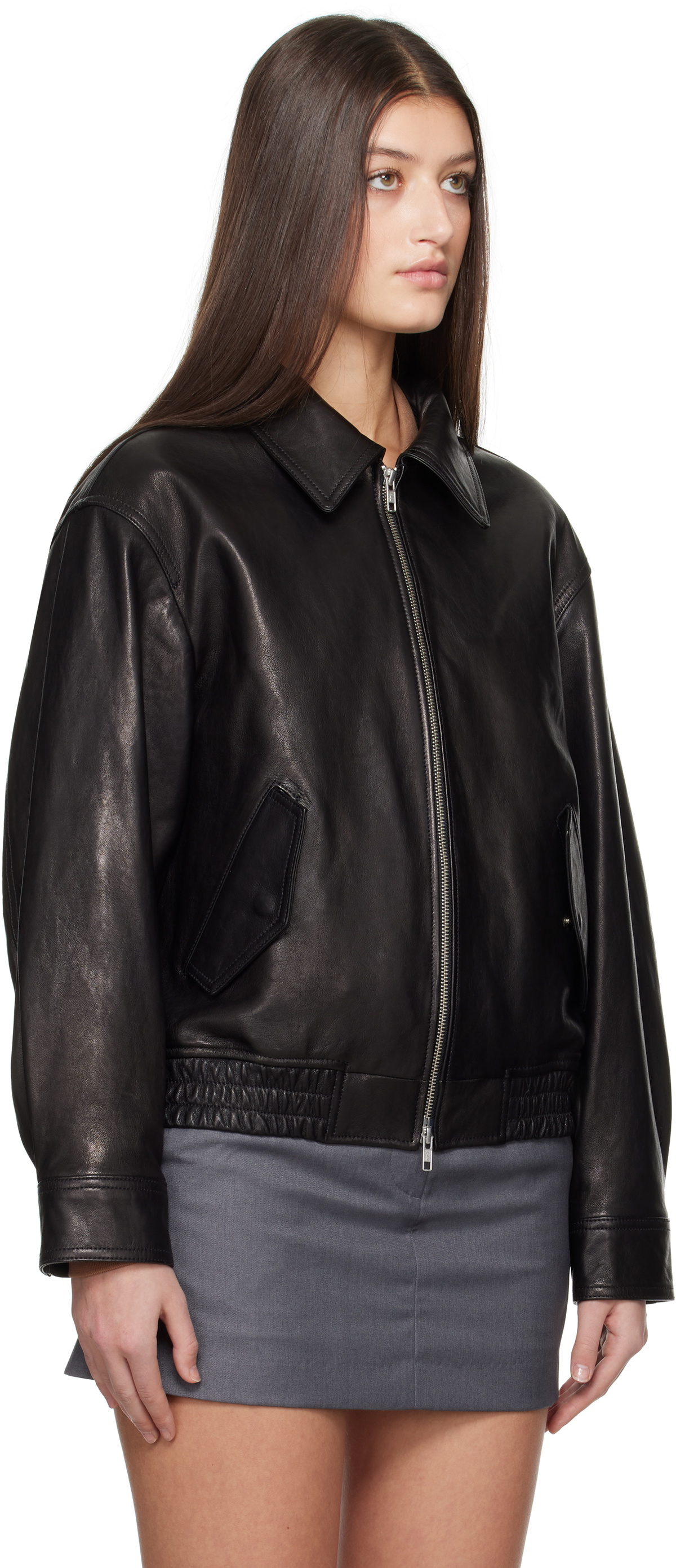 Dunst Black Lambskin Leather Jacket Dunst