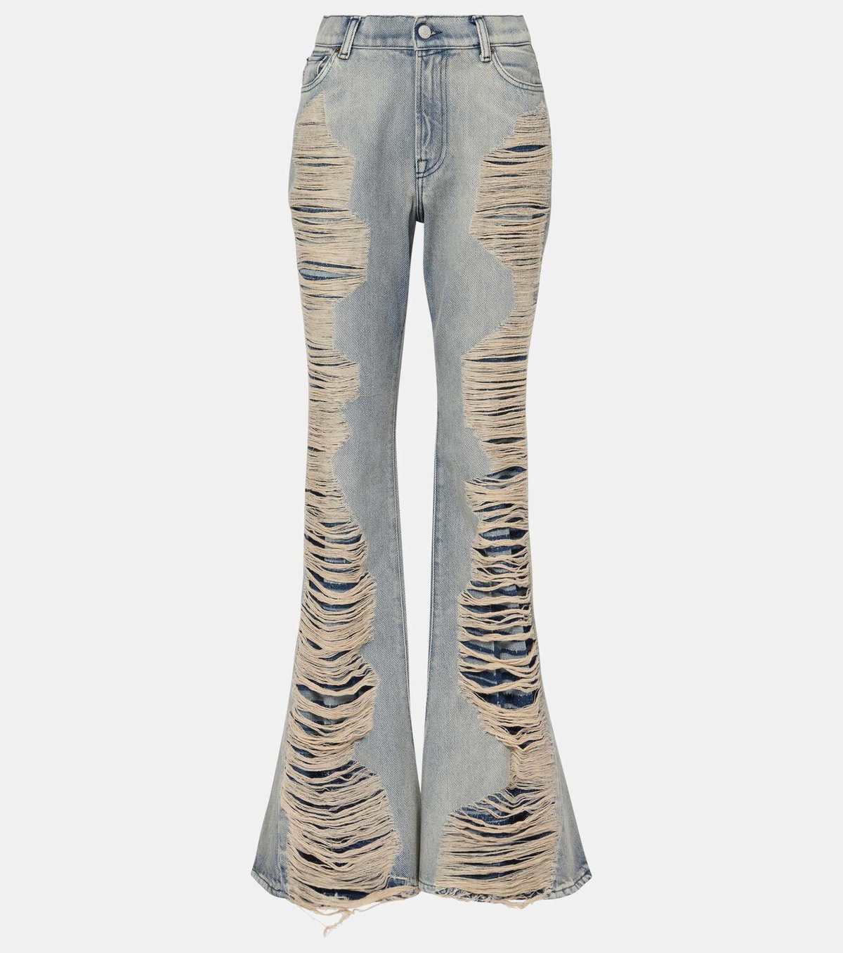 Acne Studios Distressed high-rise bootleg jeans Acne Studios