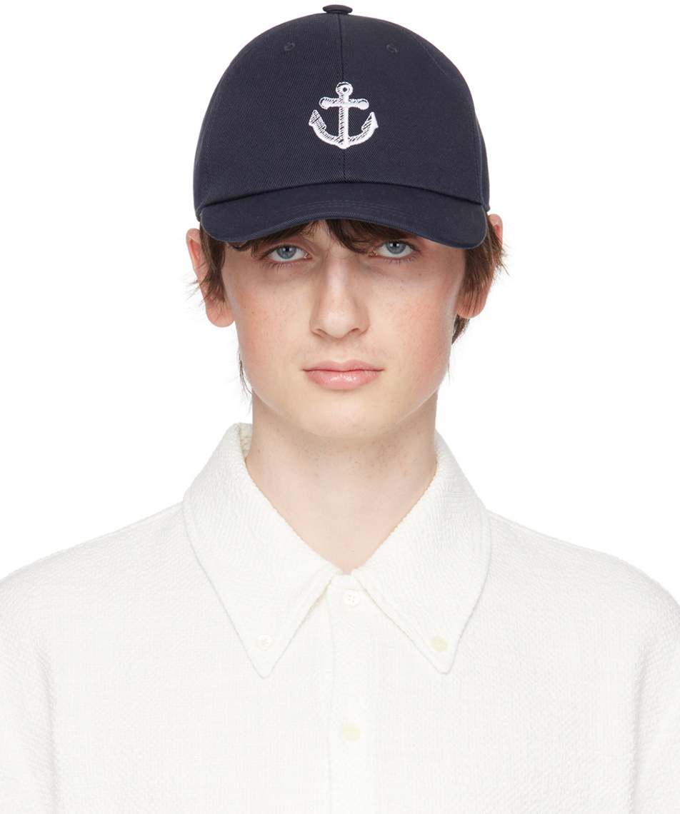 Thom Browne Navy Anchor Cap Thom Browne
