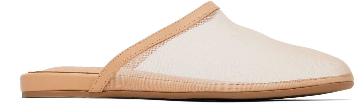 Ancient Greek Sandals Tan 'The Slipper' Mules Ancient Greek Sandals