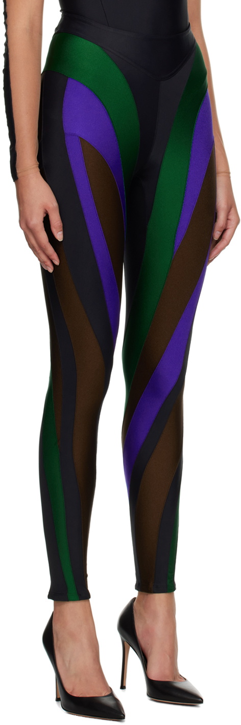 Mugler Multicolor Spiral Leggings Mugler