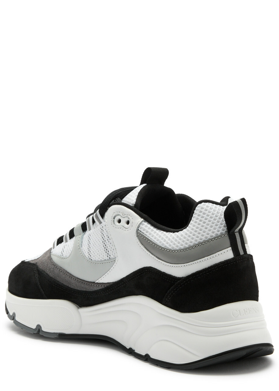 Cleens Aero Runner Panelled Mesh Sneakers Black Cleens