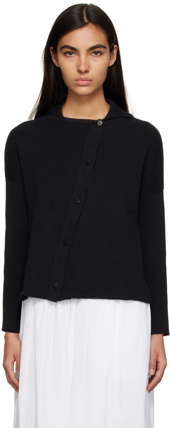 Cordera Black Asymmetric Cardigan CORDERA