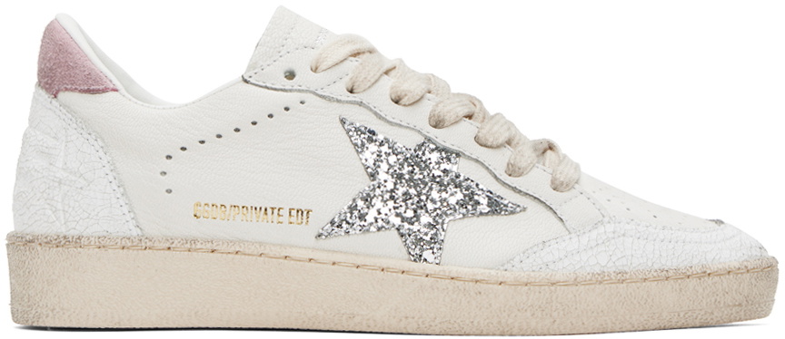 Golden Goose SSENSE Exclusive White & Beige Limited Edition Ballstar ...