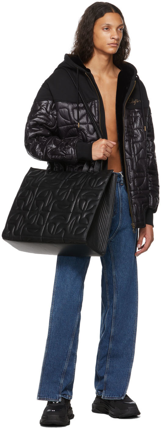 Moose Knuckles x Telfar Black Telfar Edition Leather Tote Bag Moose ...