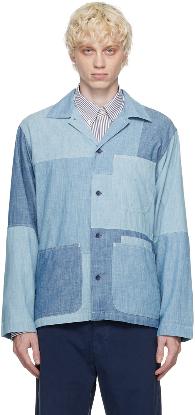 Polo Ralph Lauren Blue Patchwork Shirt Polo Ralph Lauren