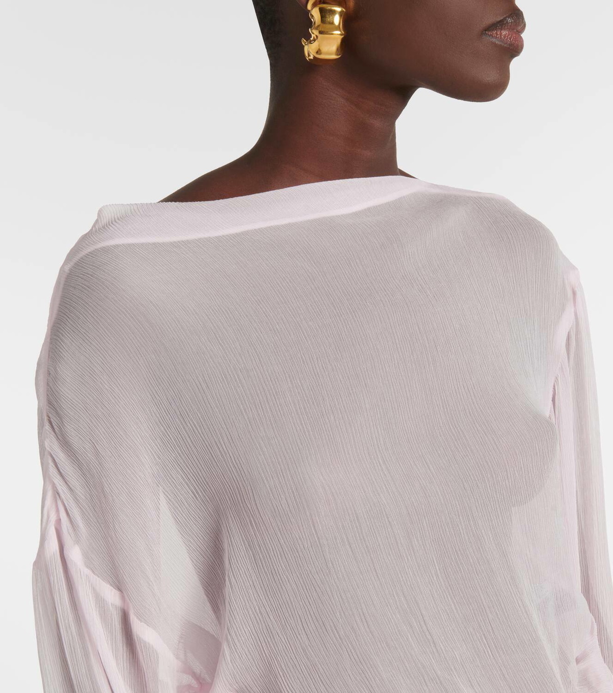 JW Anderson Asymmetric sheer draped blouse JW Anderson