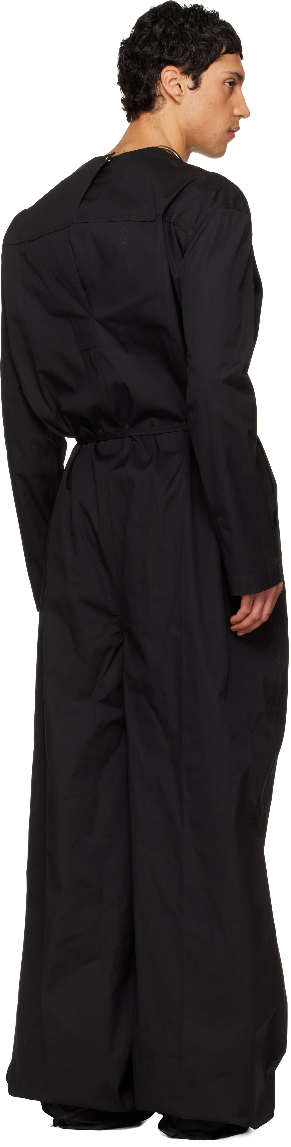 Rick Owens Black Temple LS Long Jumpsuit Rick Owens