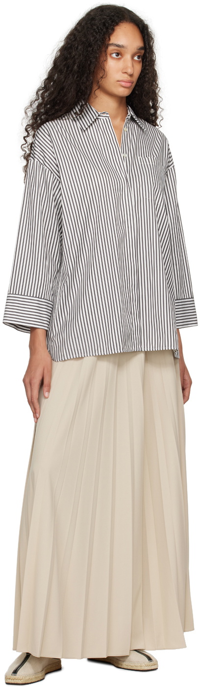 Max Mara White & Black Fano Shirt Max Mara