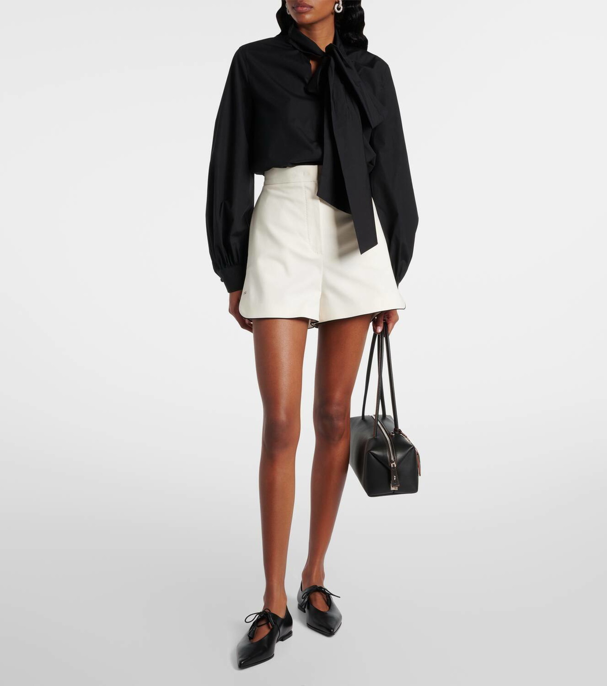 Max Mara Orbit cotton-blend canvas shorts Max Mara