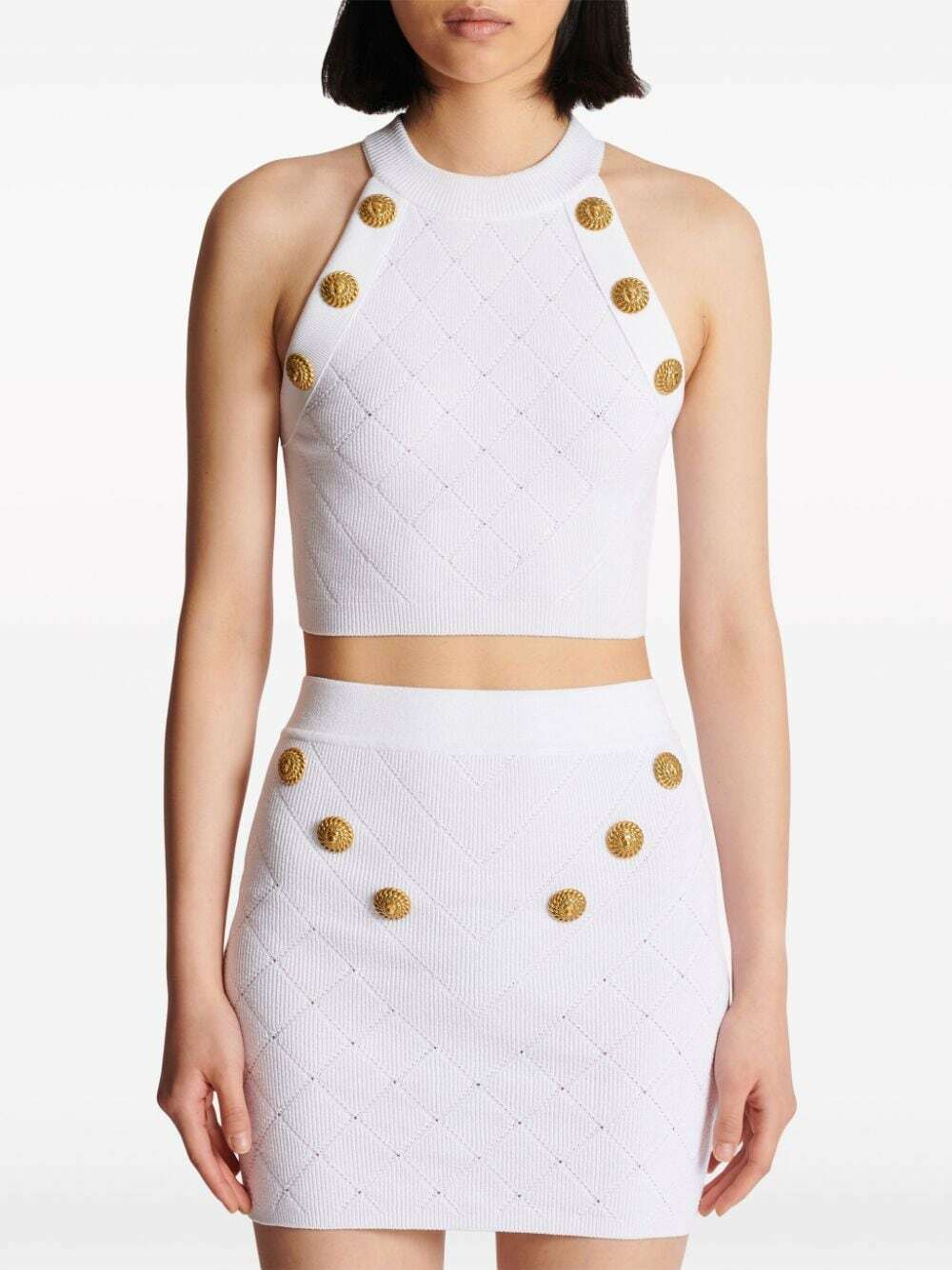 BALMAIN - Knitted Cropped Top Balmain