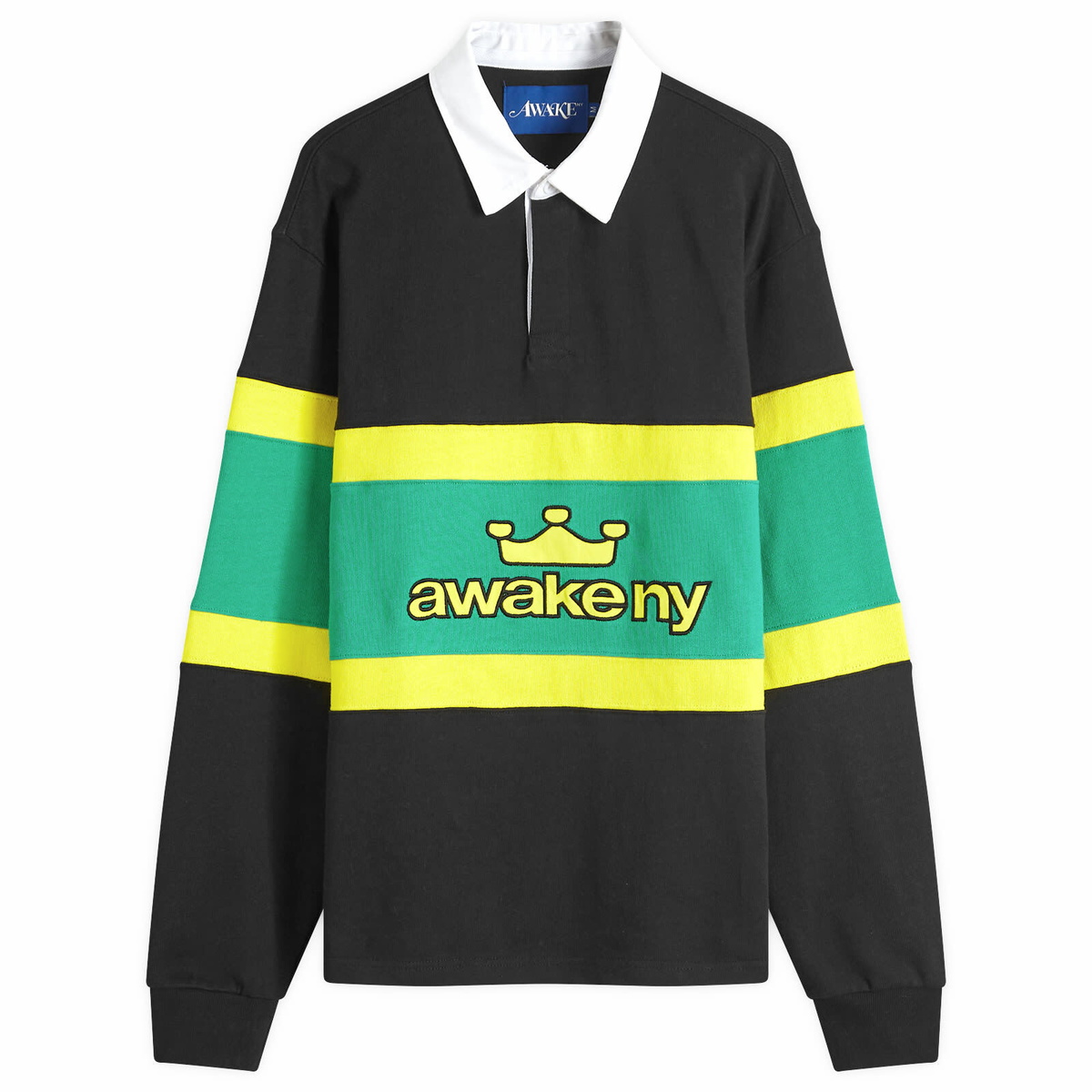 Awake NY Men's Rugby Shirt in Black Awake NY