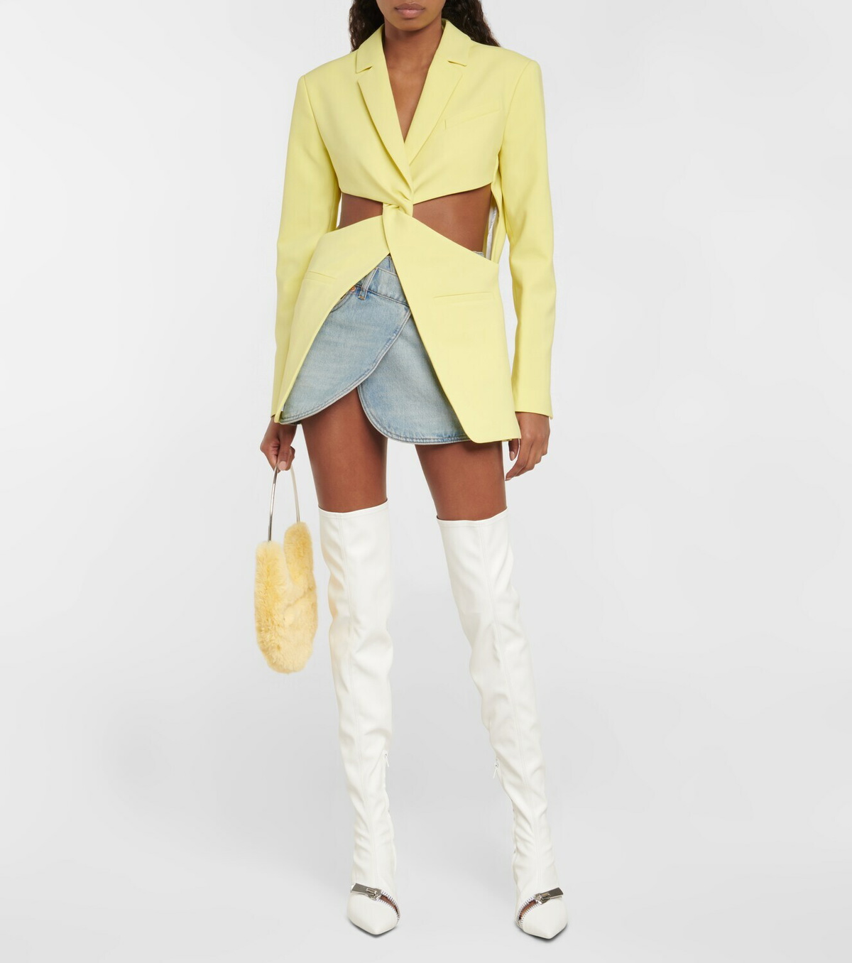 Coperni - Zip leather over-the-knee boots Coperni