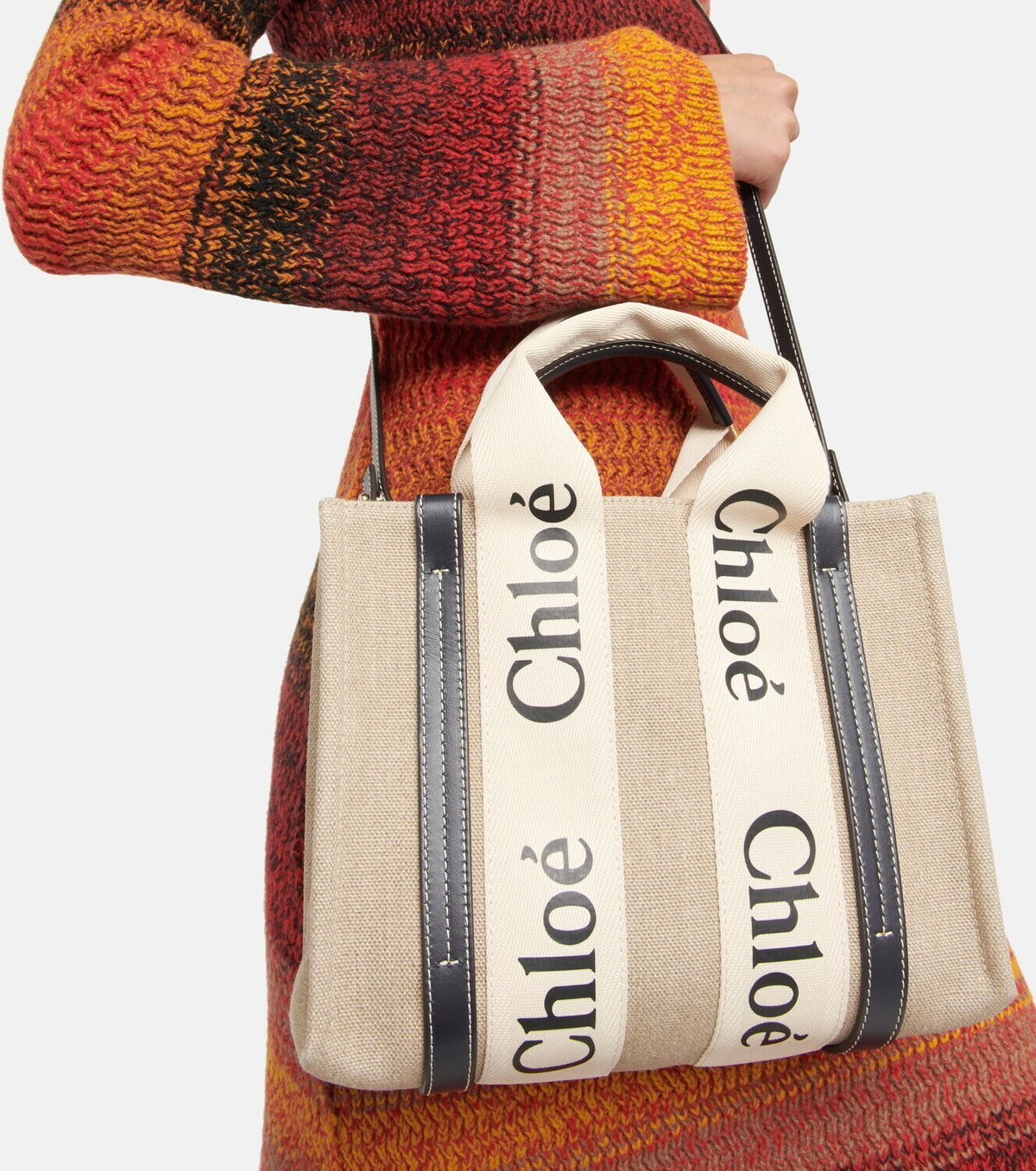 Chloe - Woody Small canvas tote Chloe