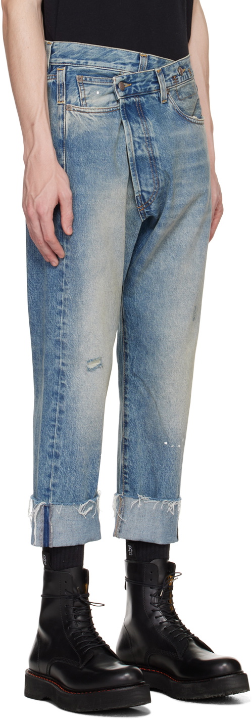 R13 Blue Crossover Jeans R13