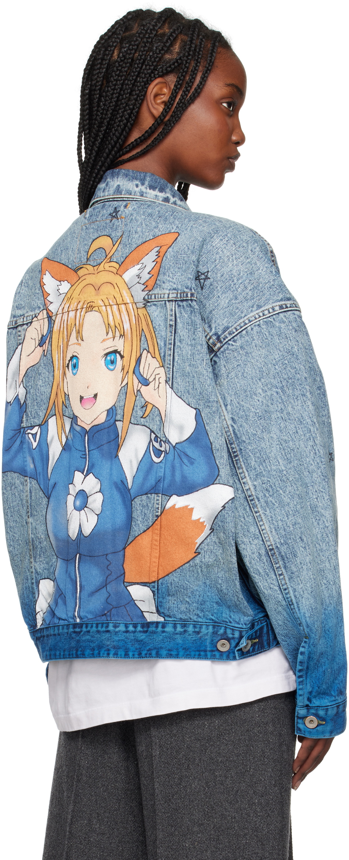 doublet Blue Anime Denim Jacket Doublet