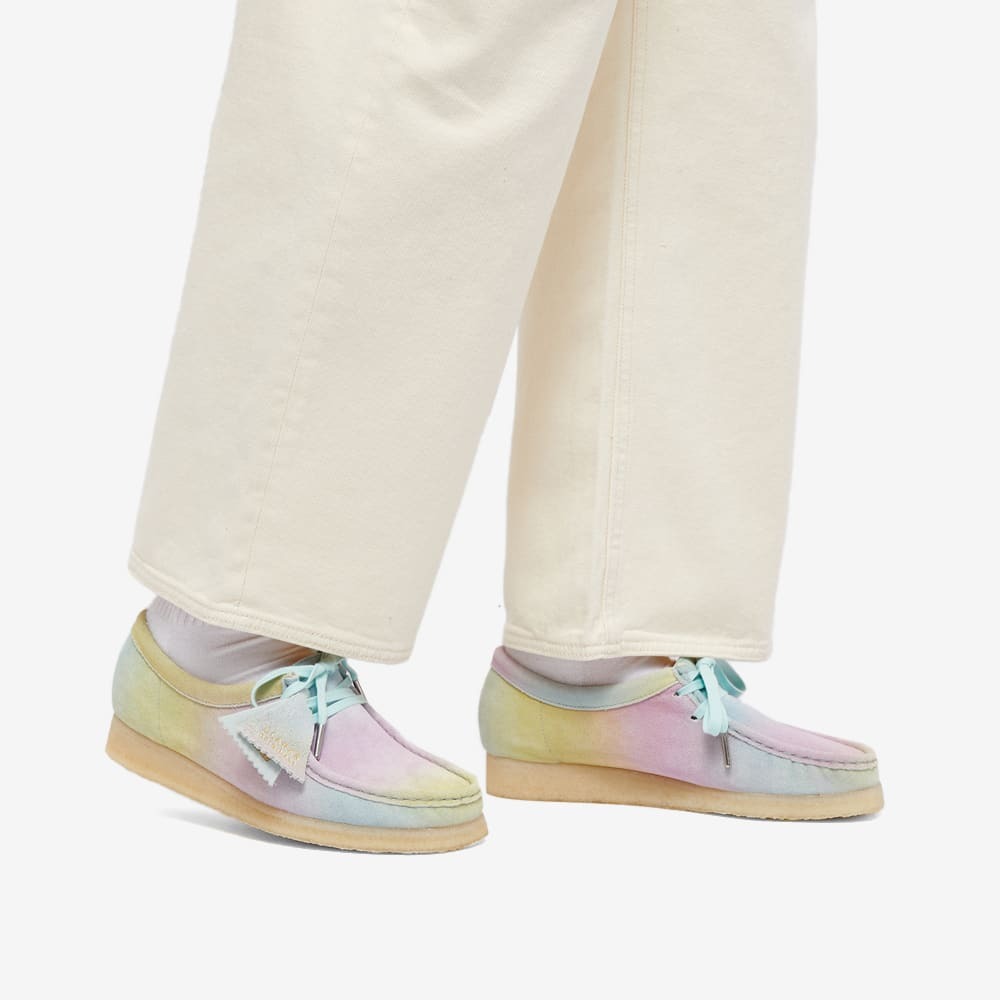 Clarks Originals Women's Wallabee in White/Blue Clarks Originals