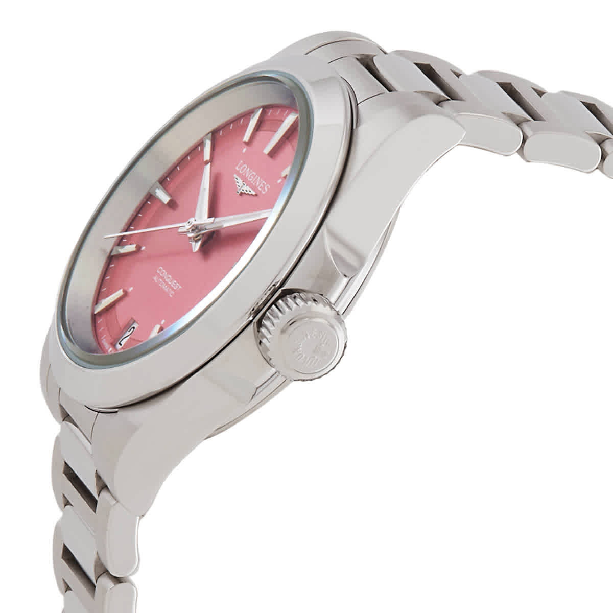 Longines Conquest Automatic Pink Dial Ladies Watch L3.430.4.99.6 Longines