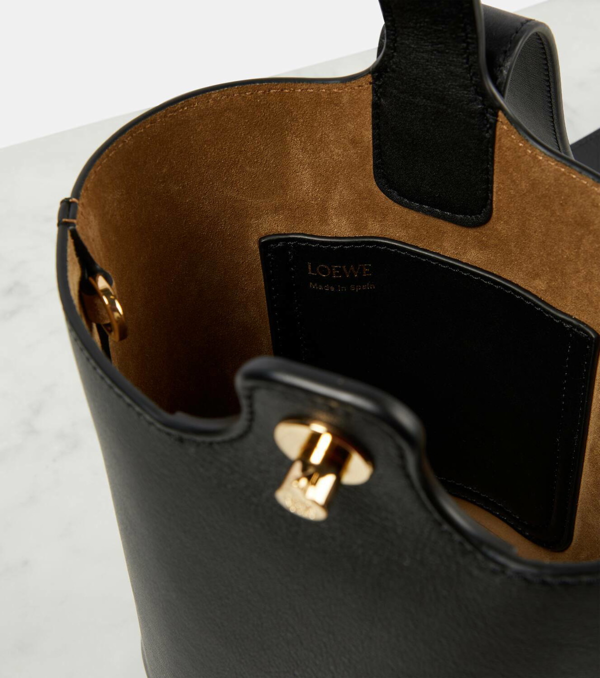 Loewe Pebble Mini leather bucket bag Loewe