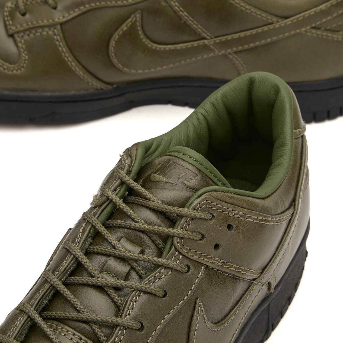 Nike Dunk Low Retro PRM QS Sneaker in Army Olive/Black Nike