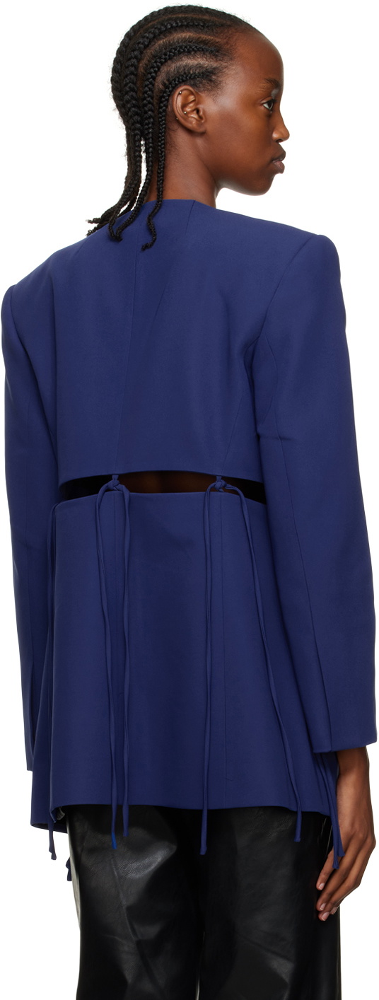 Yuzefi Blue Split Blazer Yuzefi