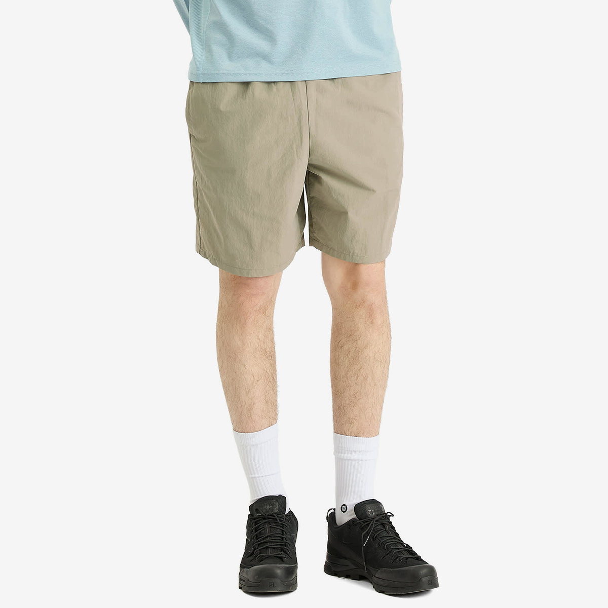 Goldwin Men's Nylon Shorts in Moon Mist Goldwin