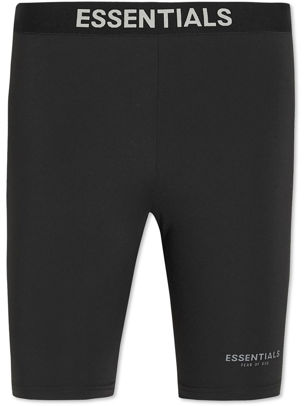 Fear of God Essentials - Logo-Detailed Stretch-Jersey Shorts - Black ...