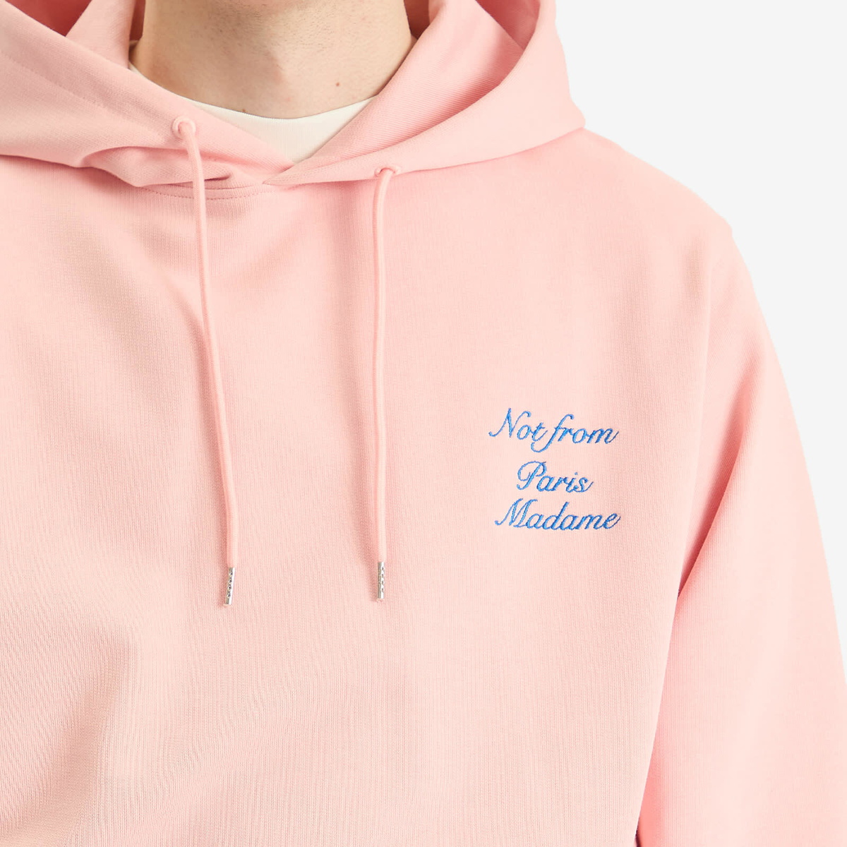 Drôle de Monsieur Men's Cursive Not From Paris Madame Slogan Hoodie in ...