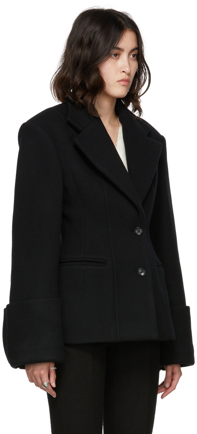 We11done Black Big Cuffs Jacket We11done