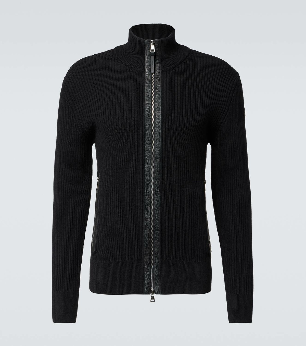 Moncler Ribbed-knit wool zip-up sweater Moncler