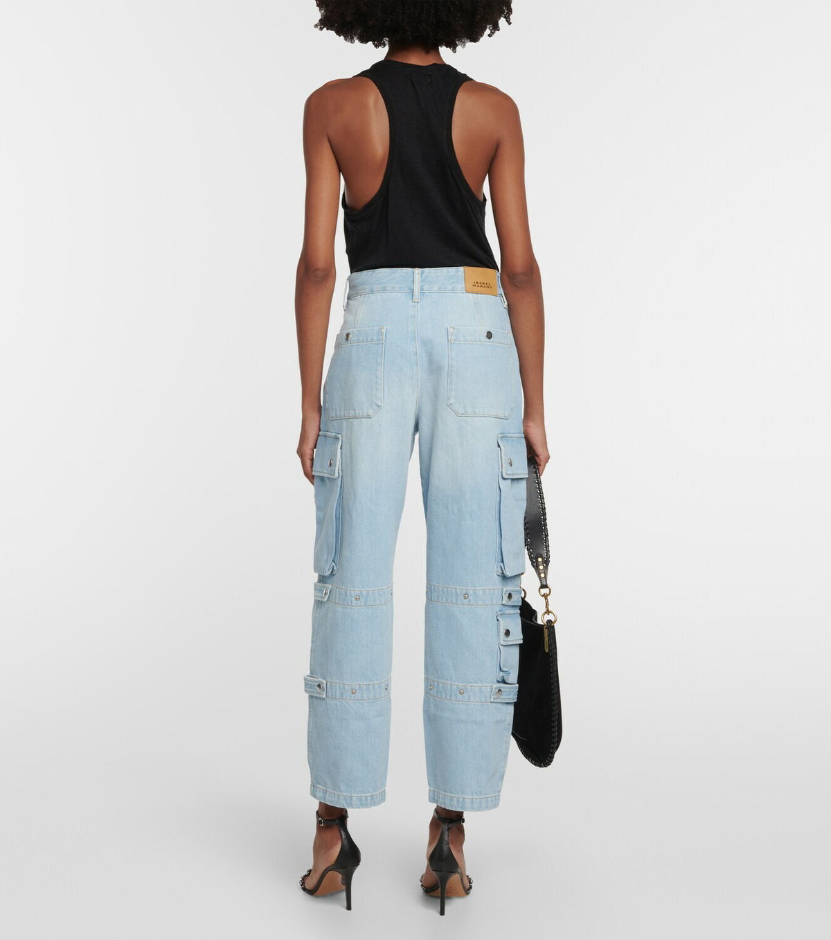 Isabel Marant Elore denim cargo pants Isabel Marant